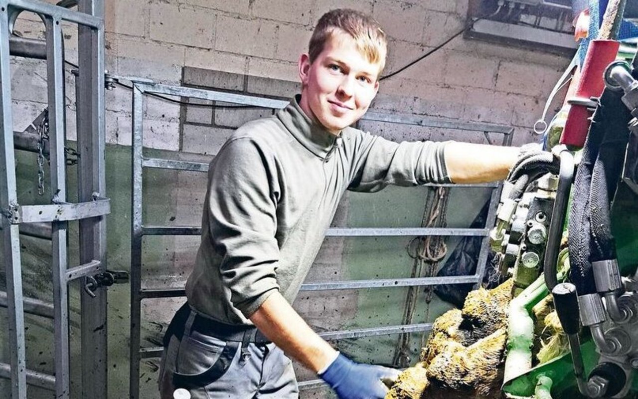 «Landwirte müssen dem Tierwohl gerecht werden», findet Lehrling Mathias ...