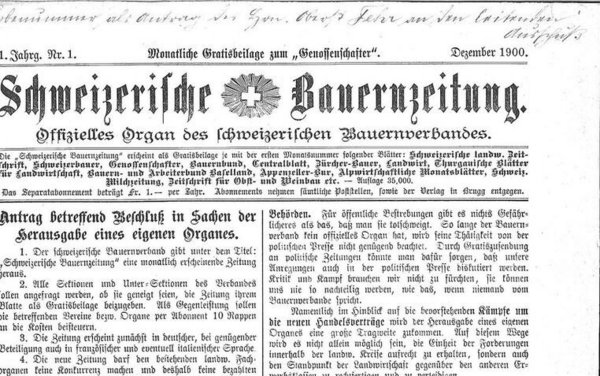 Auch die BauernZeitung hat eine Geschichte – ein Blick zurück - bauernzeitung.ch | BauernZeitung
