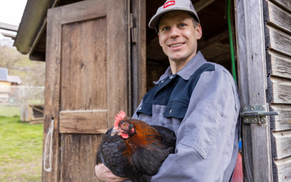 Bei Alexander Morf sind Eier und Hühner das ganze Jahr bunt ...