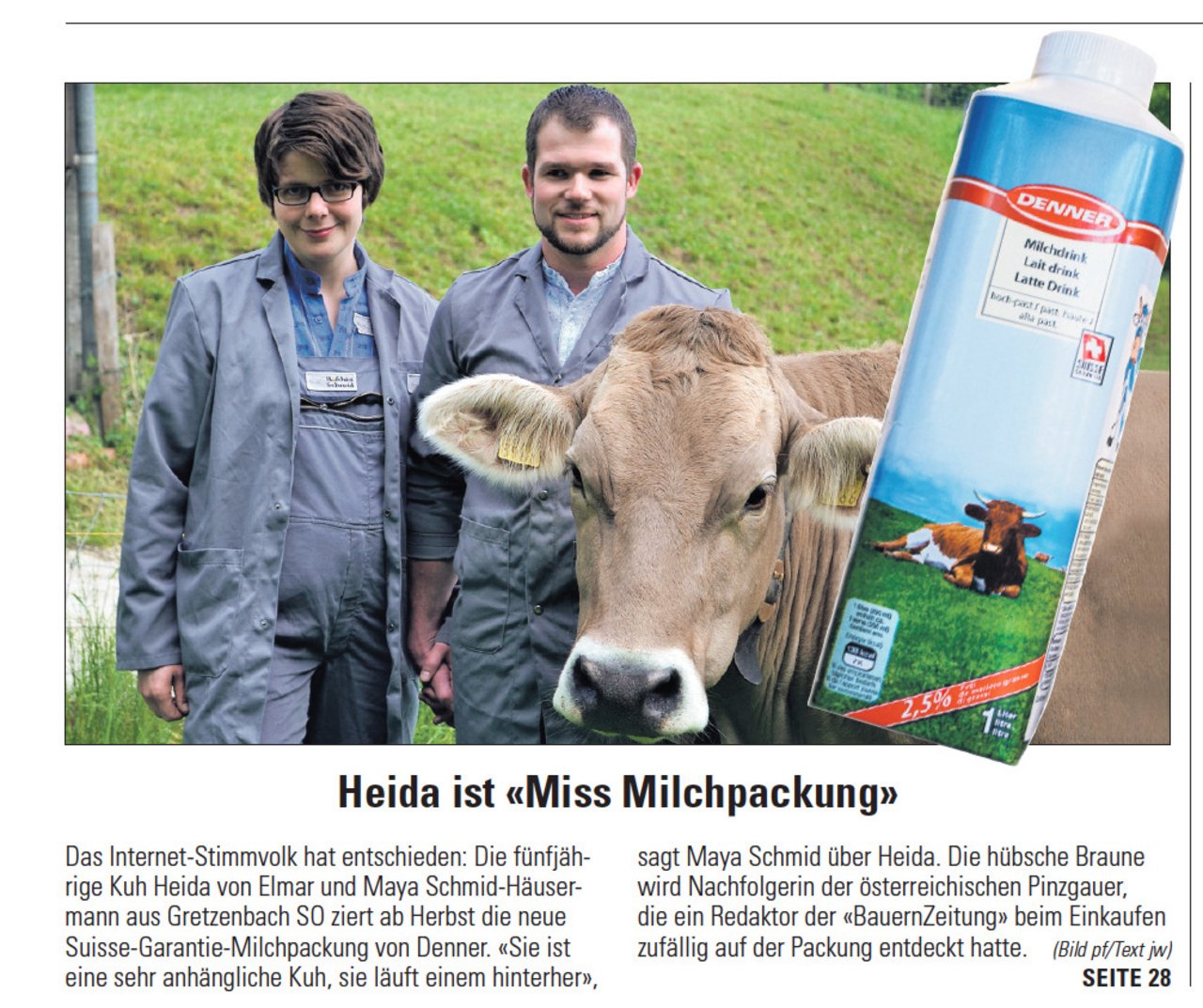 Das Model ist jetzt Grossmutter - bauernzeitung.ch | BauernZeitung