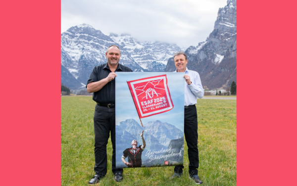 So sieht das Festplakat fürs ESAF 2025 im Glarnerland aus ...
